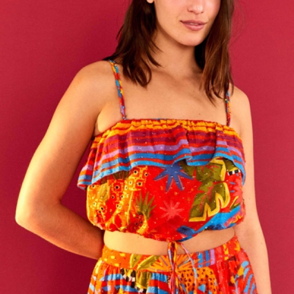 FARM Rio | Tops | Farm Rio Magic Forest Crop Top | Poshmark
